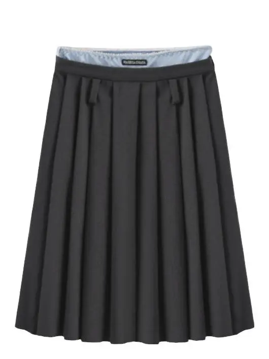 Marissa Chiara Paneled Patchwork Skirt - Grey