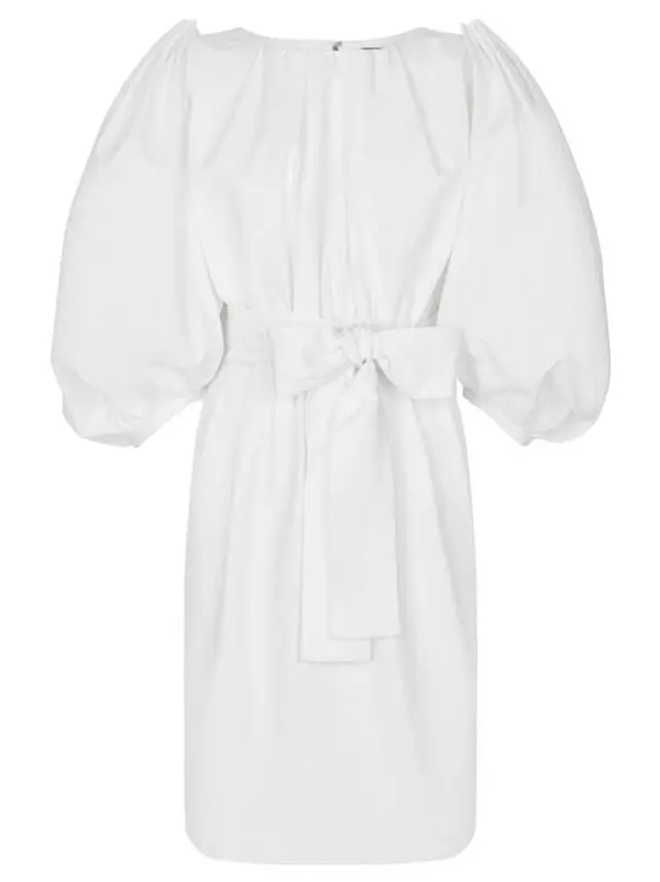 Dolce & Gabbana Puff-sleeve Cotton Dress - White