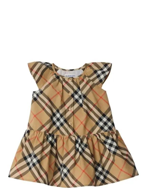 Burberry Check-pattern Dress - Sand