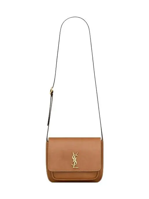 Saint Laurent Niki Logo Plaque Shoulder Bag - Brick