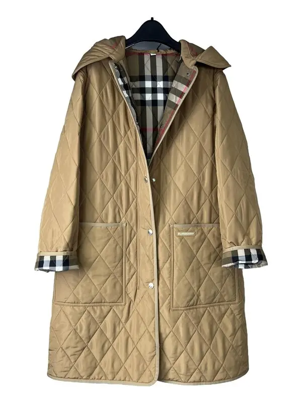 Burberry Quilted Hooded Long Cotton Suit - Green