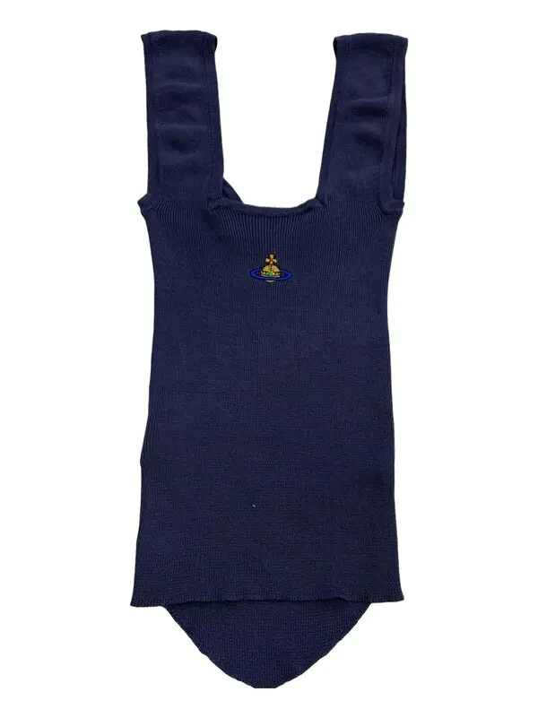 VIVIENNE WESTWOOD Sleeveless Vest With Logo Stamp - Black