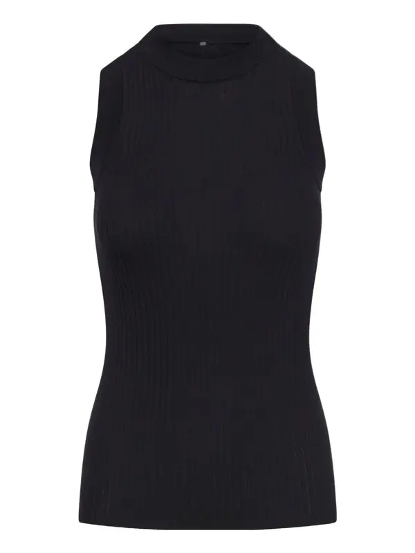 Sportmax Toledo Crewneck Sleeveless Knitted Top - Black