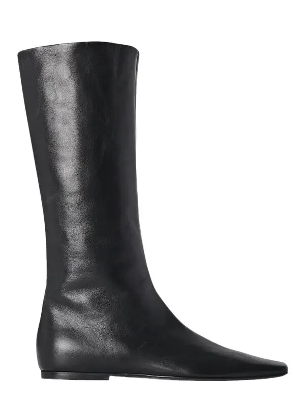 THE ROW Bette Mid Calf Boot - Black
