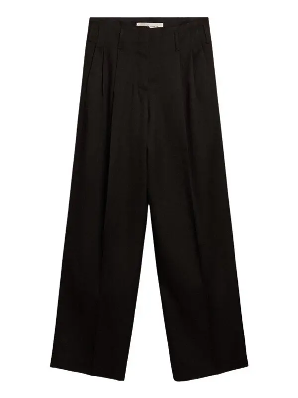 GOLDEN GOOSE Wide-leg Trousers - Black