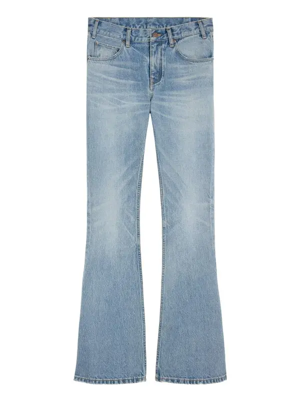 Celine Marco Jeans In Wash Denim - Steel Blue