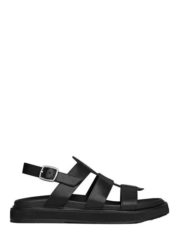 Celine Tippi Sandal In Calfskin - Black