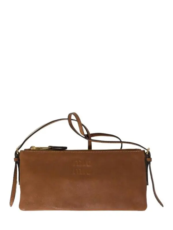 Miu Miu Leather Mini Shoulder Bag - Oak
