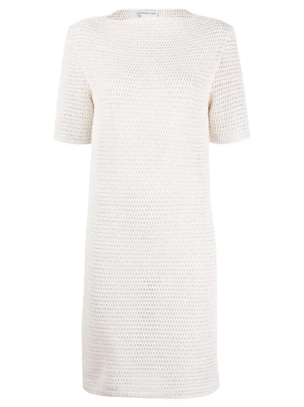 Bottega Veneta Crocheted Cut-out Mini Dress - White