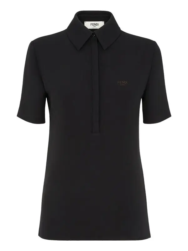 Fendi Silk Cady Jersey Shirt - Black