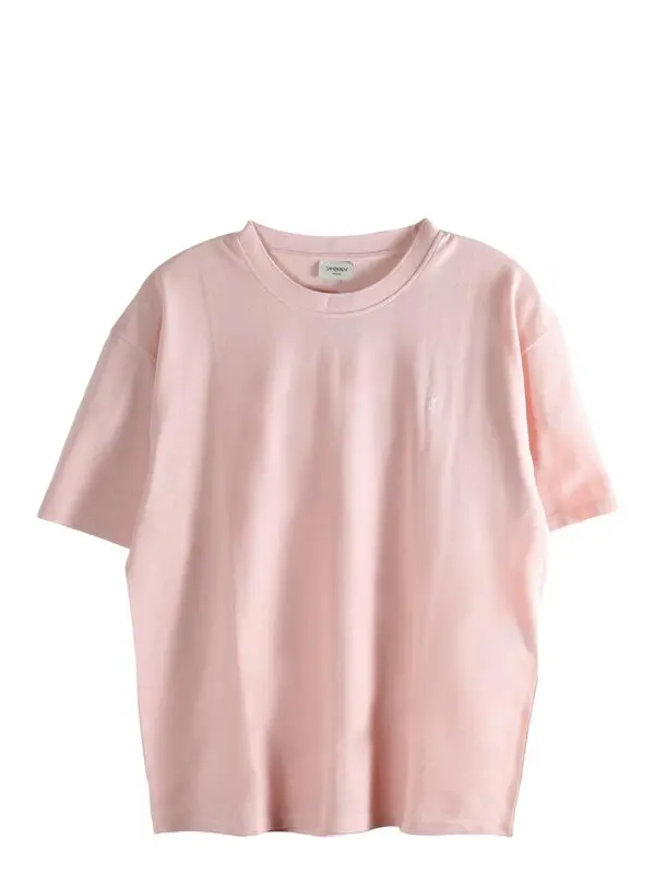 Saint Laurent Cassandre Oversized T-shirt - Rose/naturel