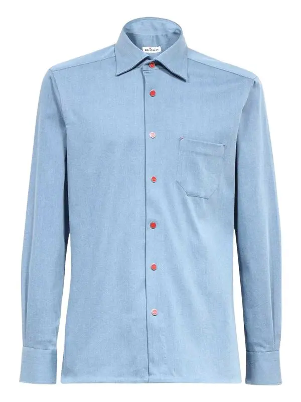 Kiton Long-sleeved Shirt - Blue