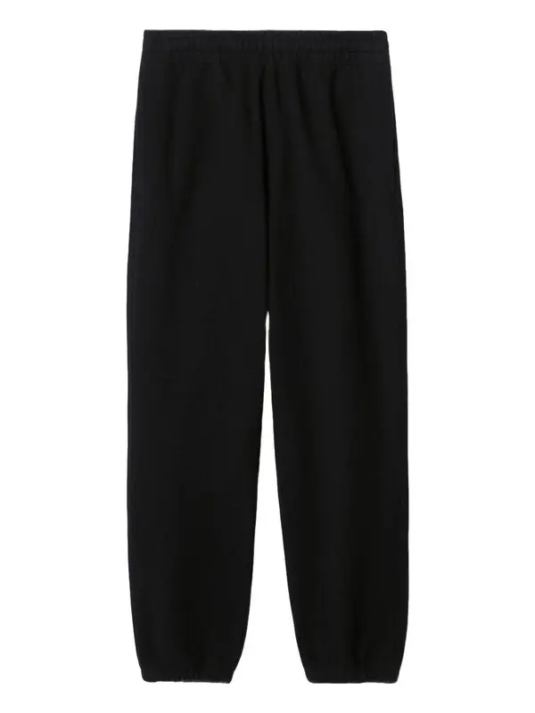 Burberry Check Printed Straight-leg Track Pants - Black