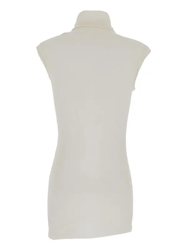 ANN DEMEULEMEESTER High Neck Sleeveless Vest - White