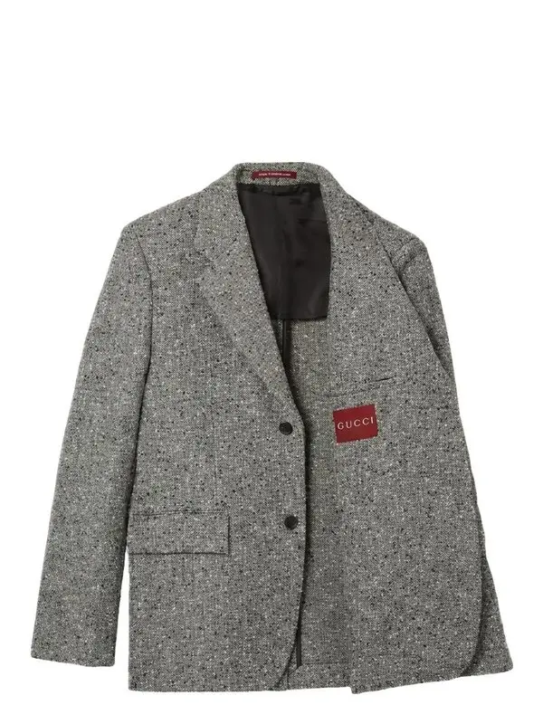 Gucci Herringbone Single-breasted Jacket - Gray