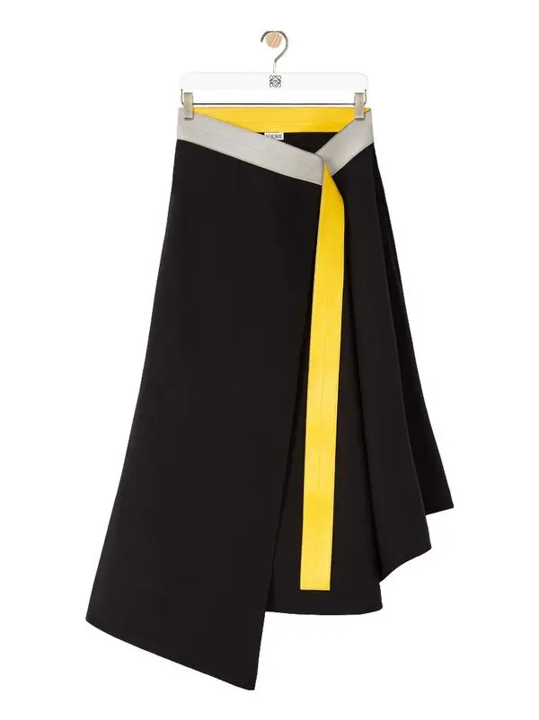 Loewe Wrap Mid-length Skirt - Black