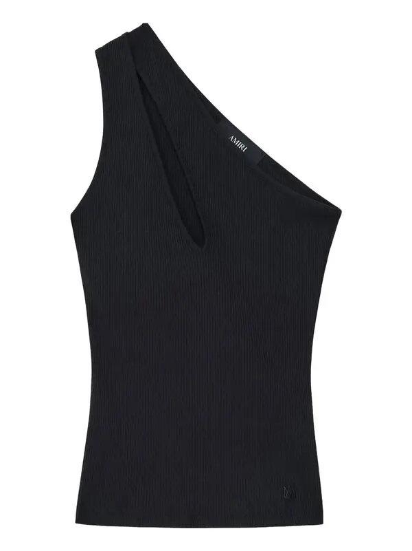 Amiri One-shoulder Keyhole Top - Black