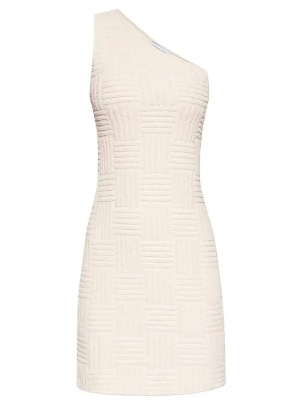 Bottega Veneta Jacquard One-shoulder Mini Dress - White