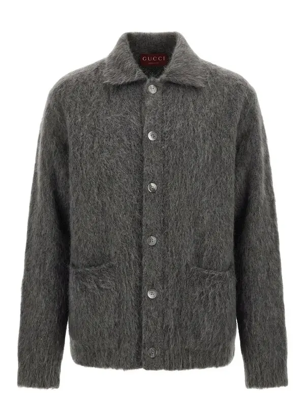 Gucci Brushed Cardigan - Grey