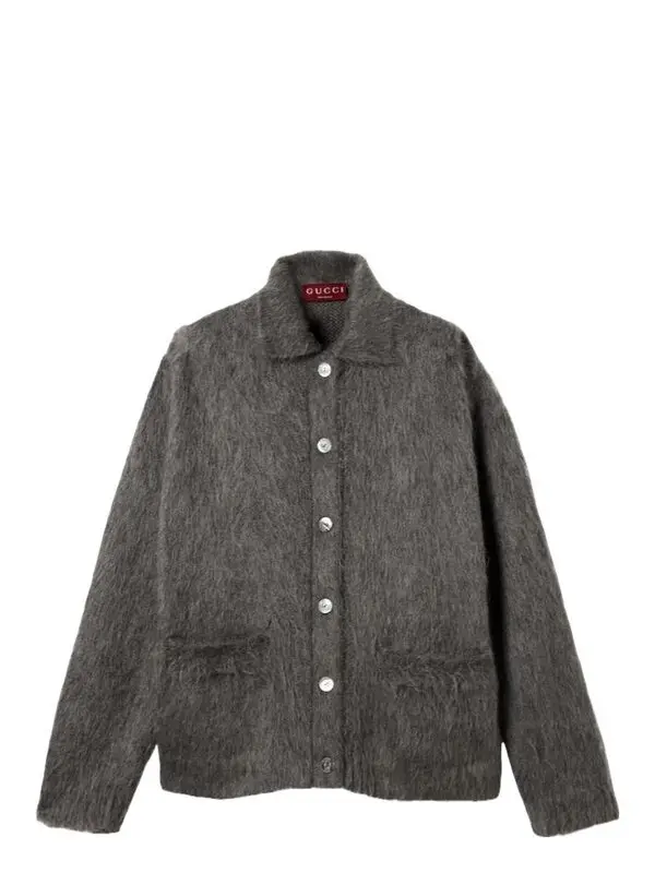 Gucci Brushed Cardigan - Grey
