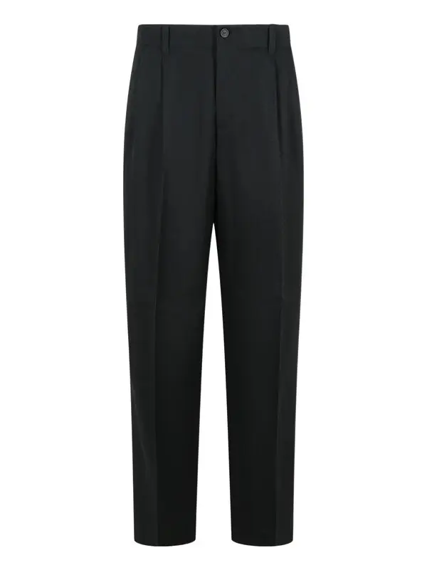 GOLDEN GOOSE Pleated Straight Leg Trousers - Black
