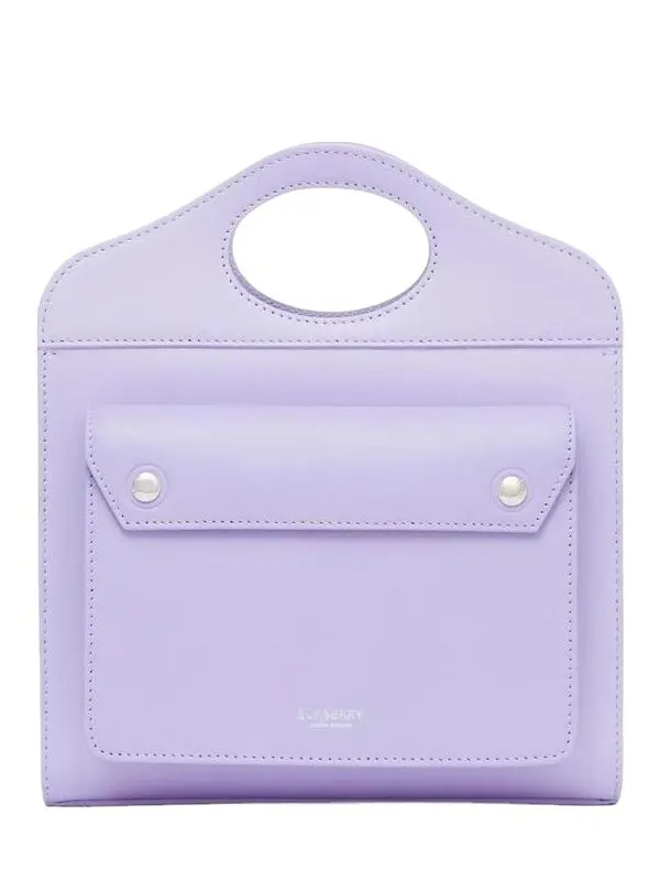 Burberry Mini Leather Pocket Bag - Purple