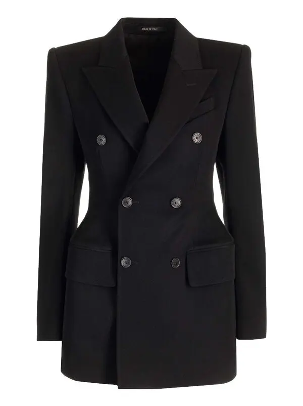 Balenciaga Hourglass Double-breasted Jacket - Black