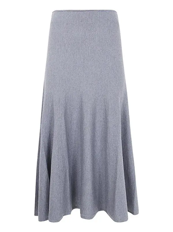 Khaite Mayu Knitted Skirt - Gray