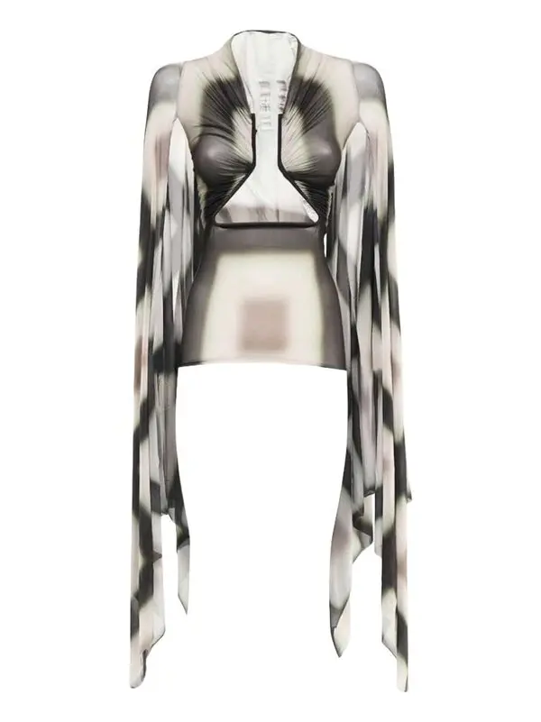 Rick Owens Draped Long Sleeve Blouse - Nude