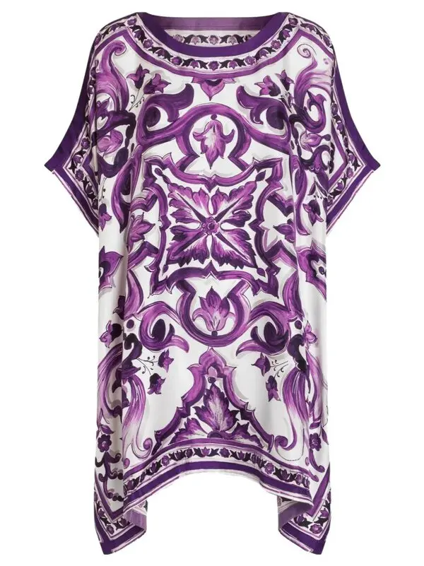 Dolce & Gabbana Printed Mini Dress - Purple