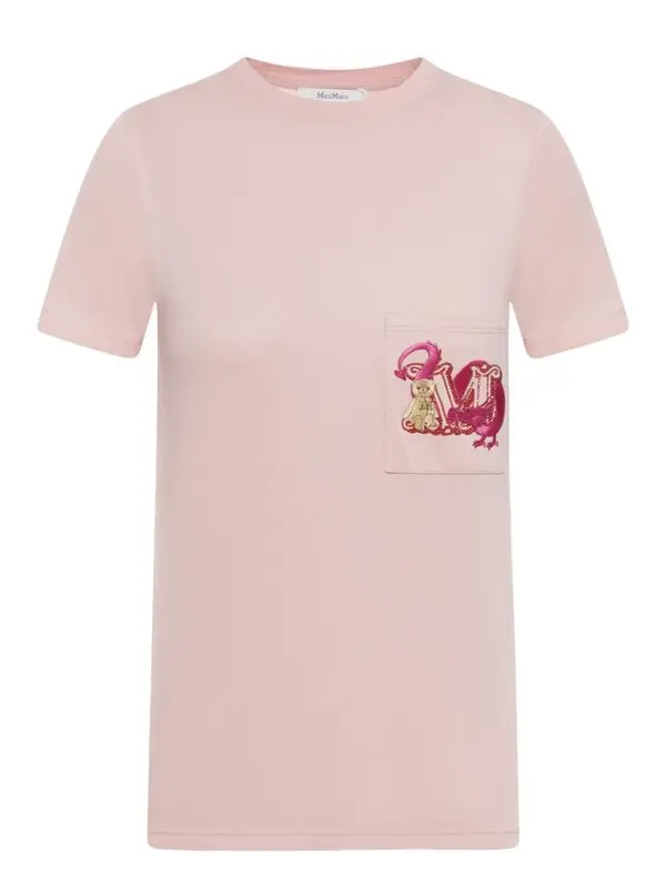 Max Mara Embellished Crewneck T-shirt - Pink
