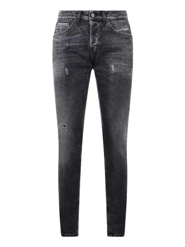 DONDUP George Distressed Skinny Jeans - Black