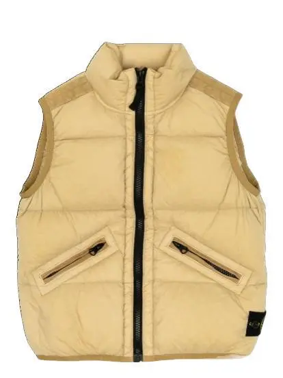 Stone Island Compass-badge Quilted Gilet - Sand-colored