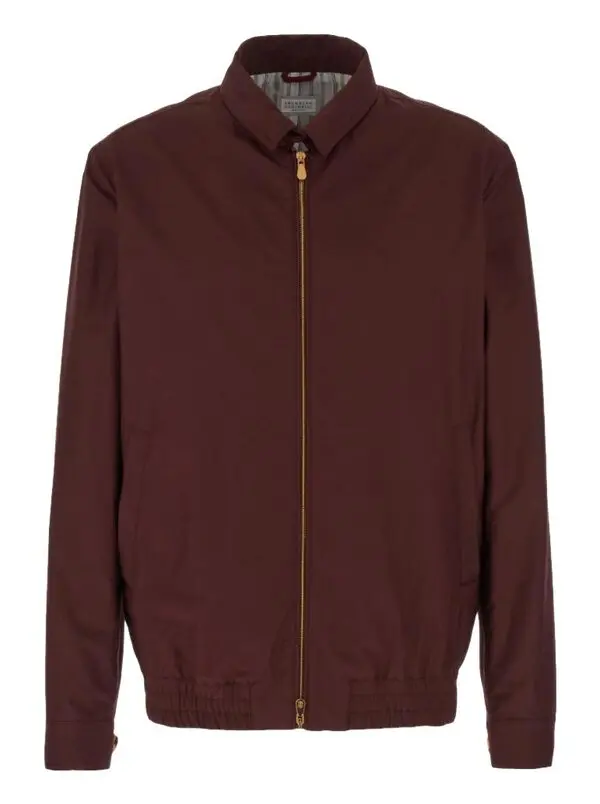 Brunello Cucinelli Long Sleeve Zip Jacket - Red