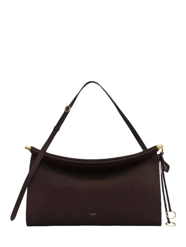 Alaïa Large East West Shoulder Bag - Dark Brown
