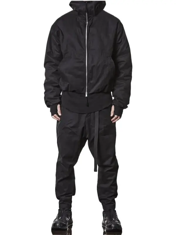 THOM KROM Zip-up Hooded Jacket - Black