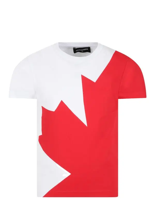 Dsquared2 Leaf Print" T-shirt - Red