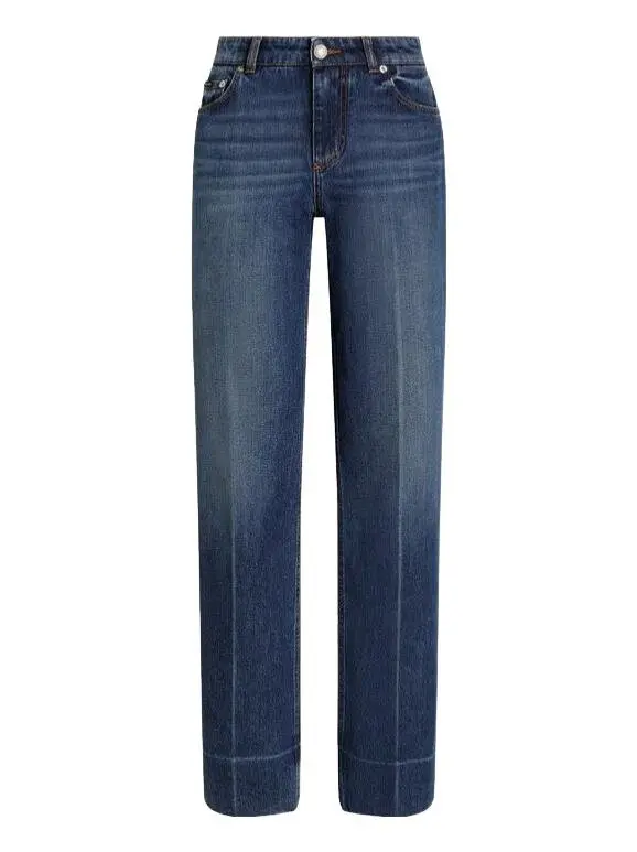 Dolce & Gabbana Pressed Crease Jeans - Blue