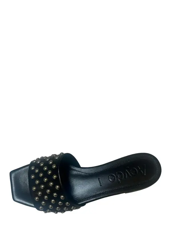 AeydĒ Anna Studded Open Toe Sandals - Black