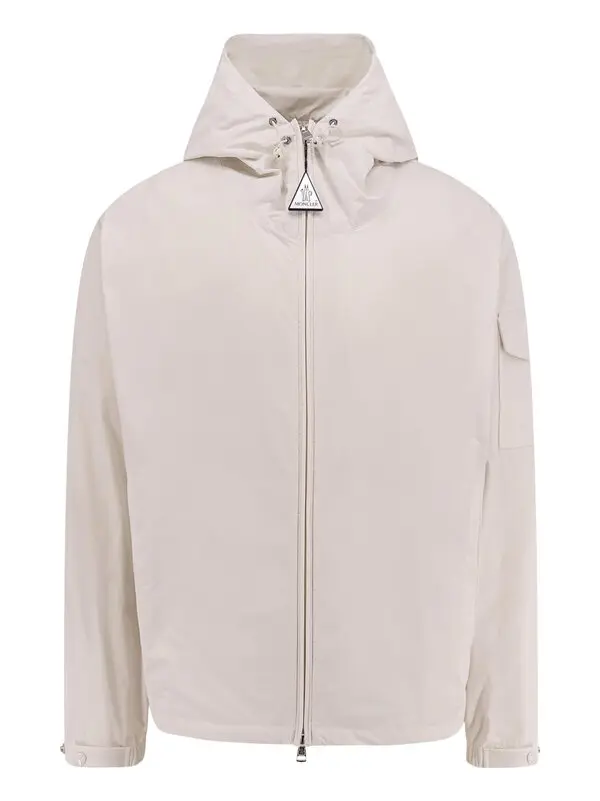 Moncler Logo Patch Zip-up Hooded Jacket - No