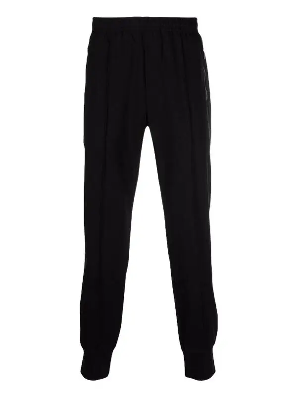 Emporio Armani Mid-rise Slim-fit Track Pants - Black