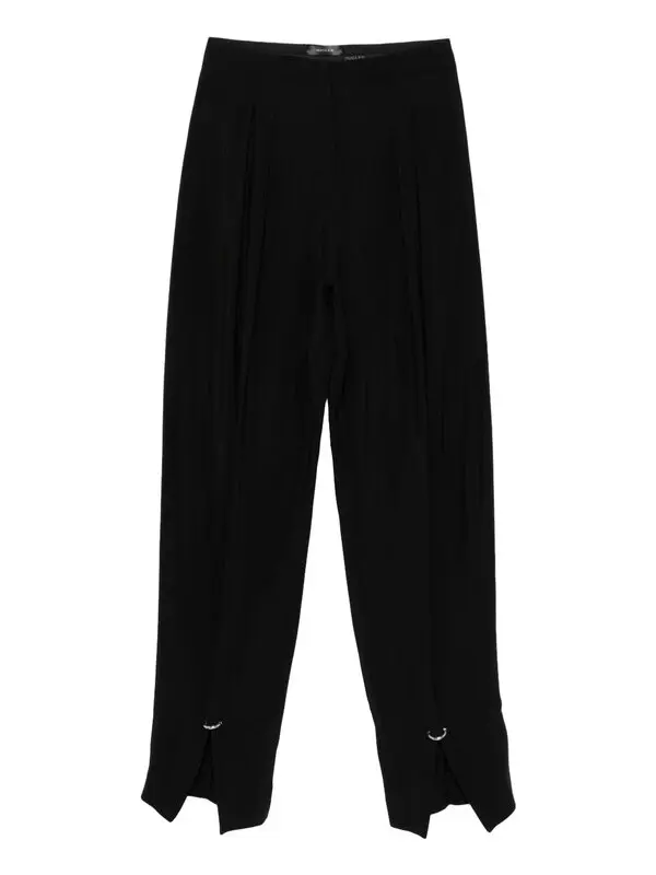 MUGLER Pierced Loose Tailored Trousers - Black