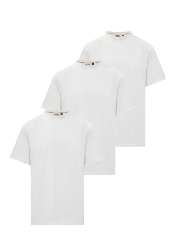 Gcds Three Packs Crewneck T-shirt - White