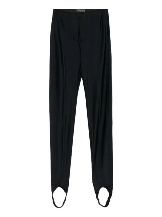 MUGLER Panelled Corseted Leggings - Black
