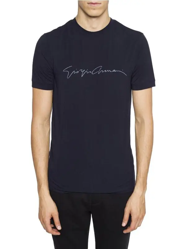 Giorgio Armani Logo T-shirt - Black