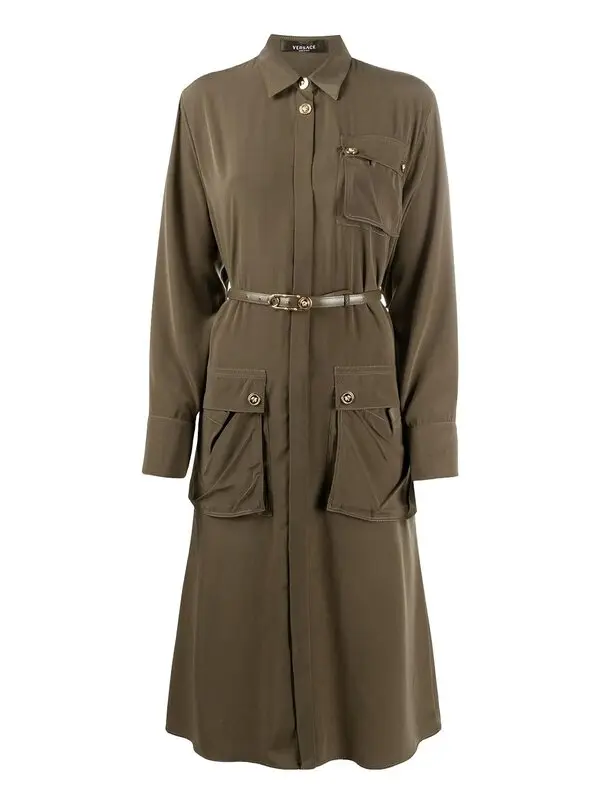 Versace Safari Midi Shirtdress - Brown