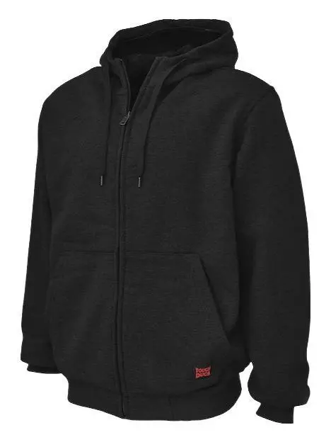 THOM KROM V-neck Zip-up Hooded Sweatshirt - Black