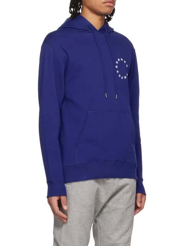 ETUDES Europa Print Organic Cotton Hoodie - Blue