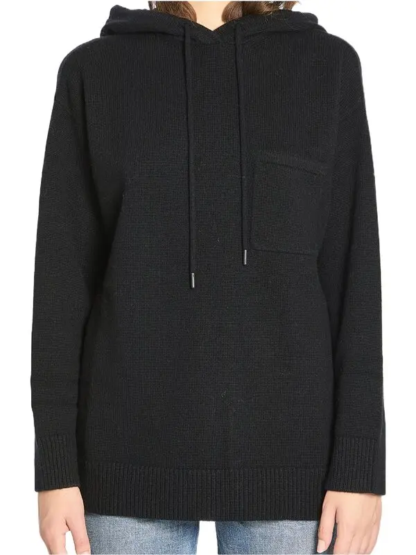 Max Mara Liana Hooded V-neck Sweater - Black