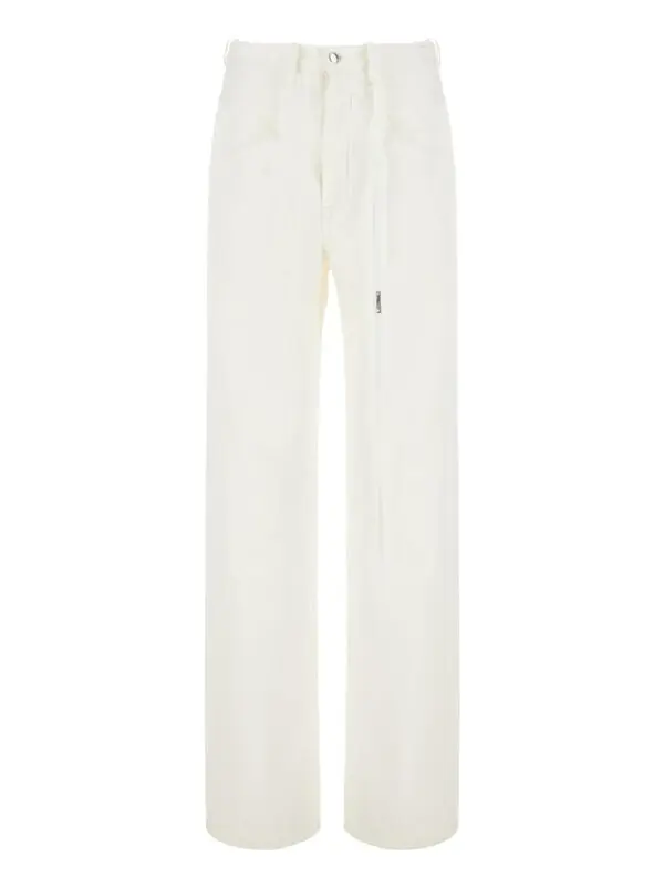 ANN DEMEULEMEESTER Straight-leg Jeans - White